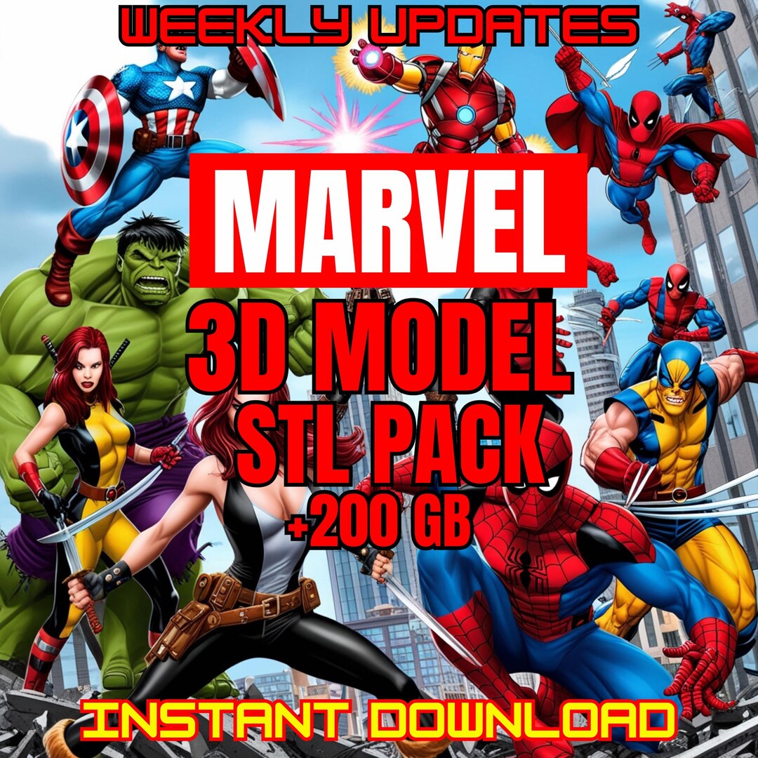 Marvel STL MEGA Pack 3D Printing Pack No Limit Download Google Drive ...