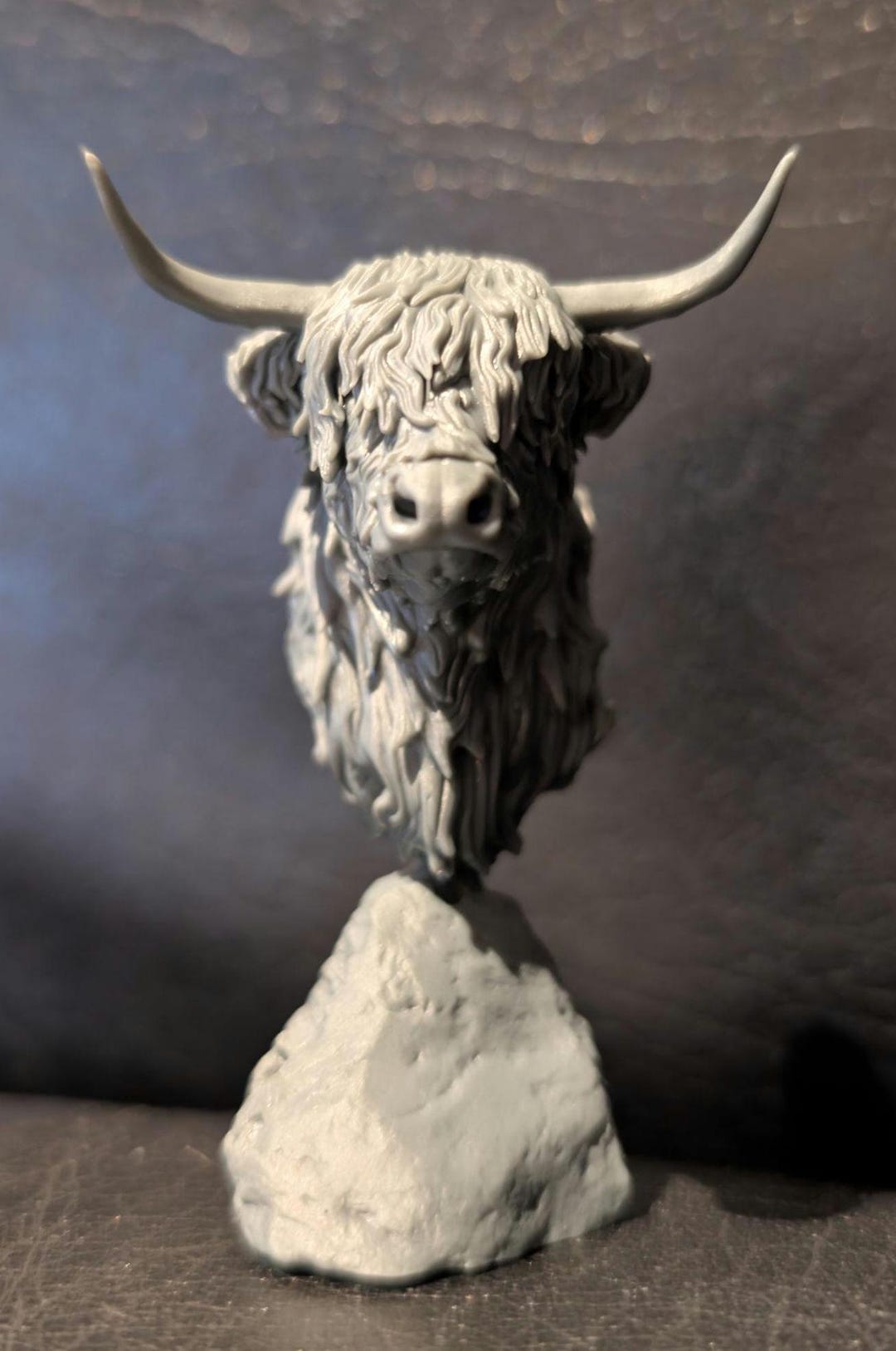 3D Printed Highland Cow Bust | Ultra Realistic | High-detail Resin ...