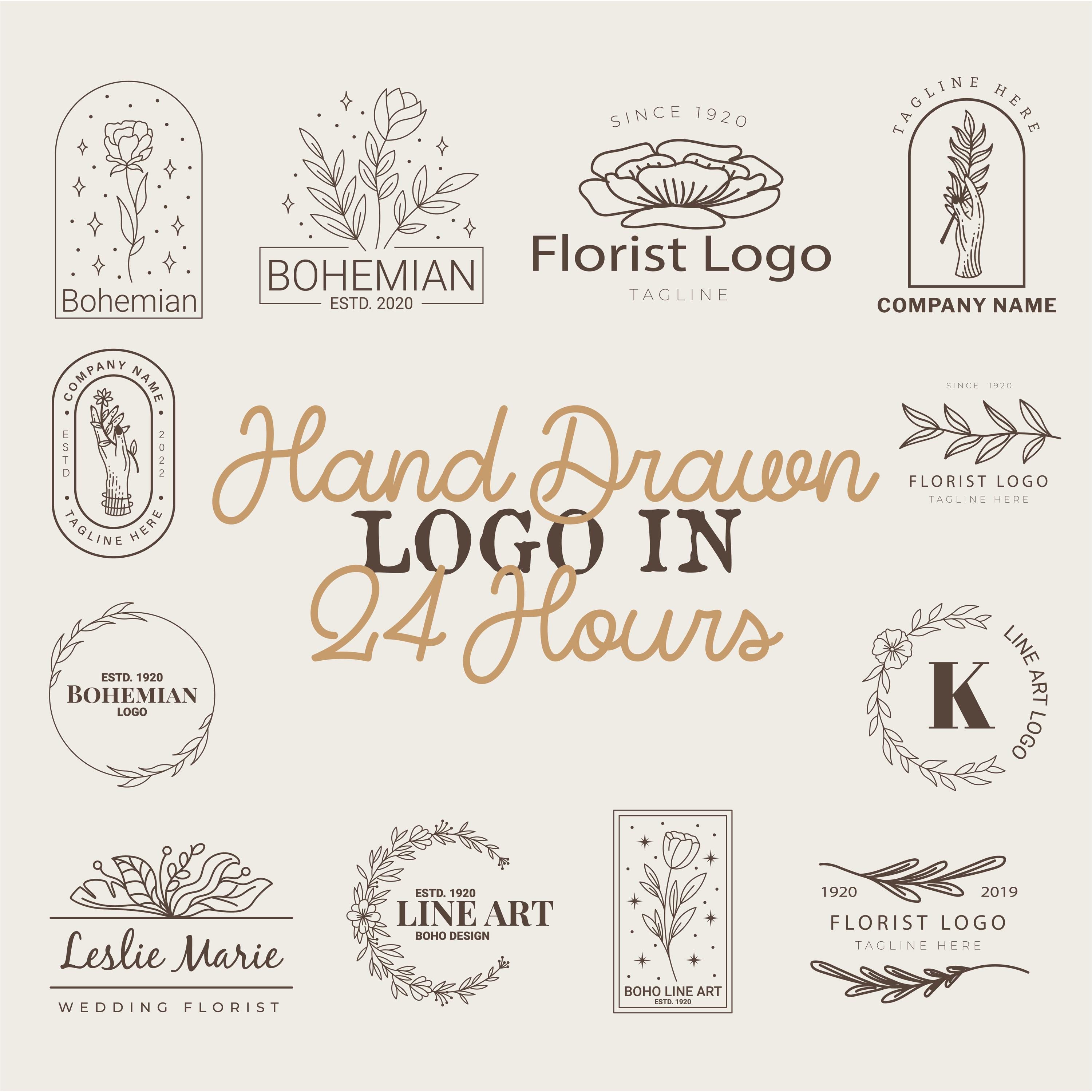 Custom Hand Drawn Logo | Logo Design | Vintage Logo Design | Simple ...