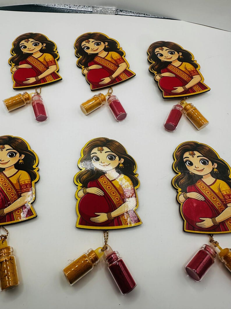 Haldi Kumkum Set: Wooden Return Gifts, Baby Shower Favors - Etsy