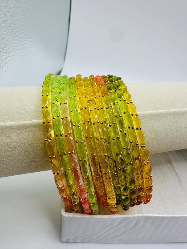 Glass Rain Drop Bangles ,indian Baby Shower Bangles - Etsy