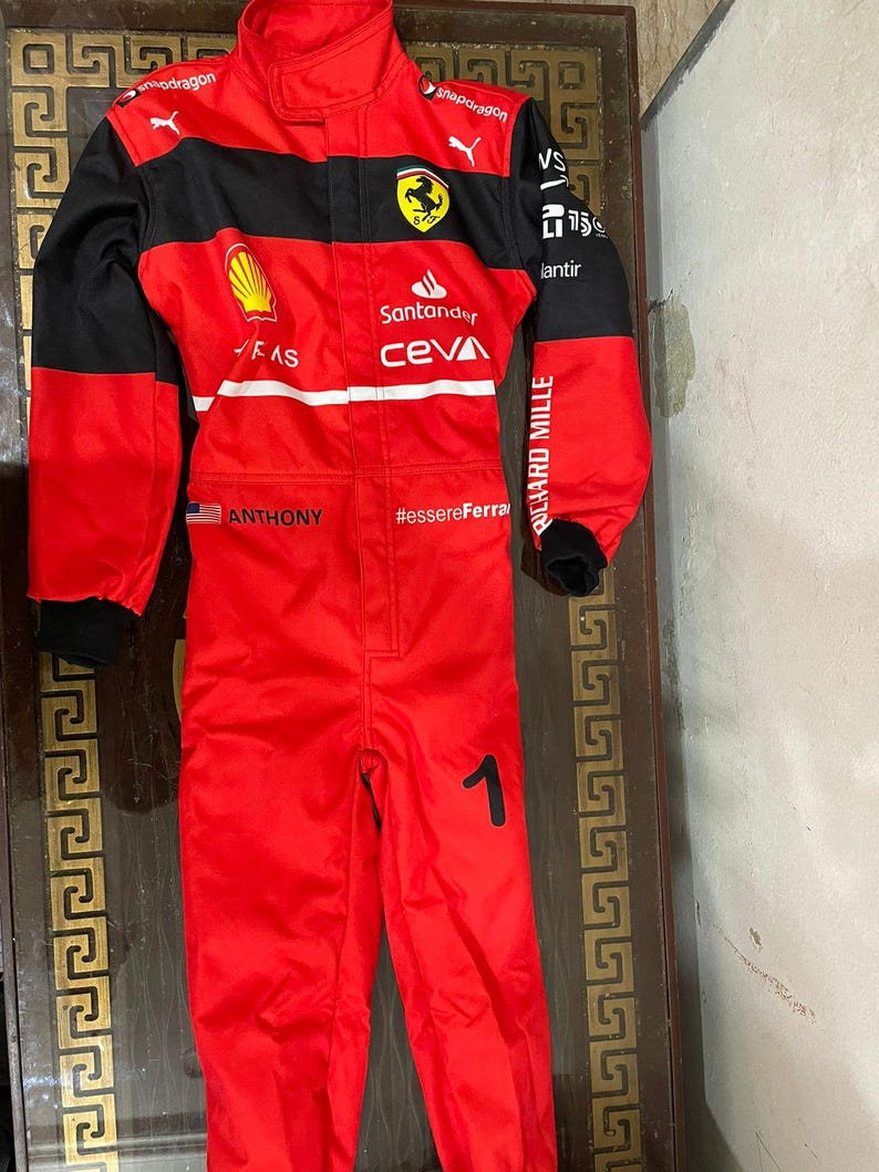 Go Karting Suit Ferrari Suit F1 Racing Suits With Digital Sublimation ...