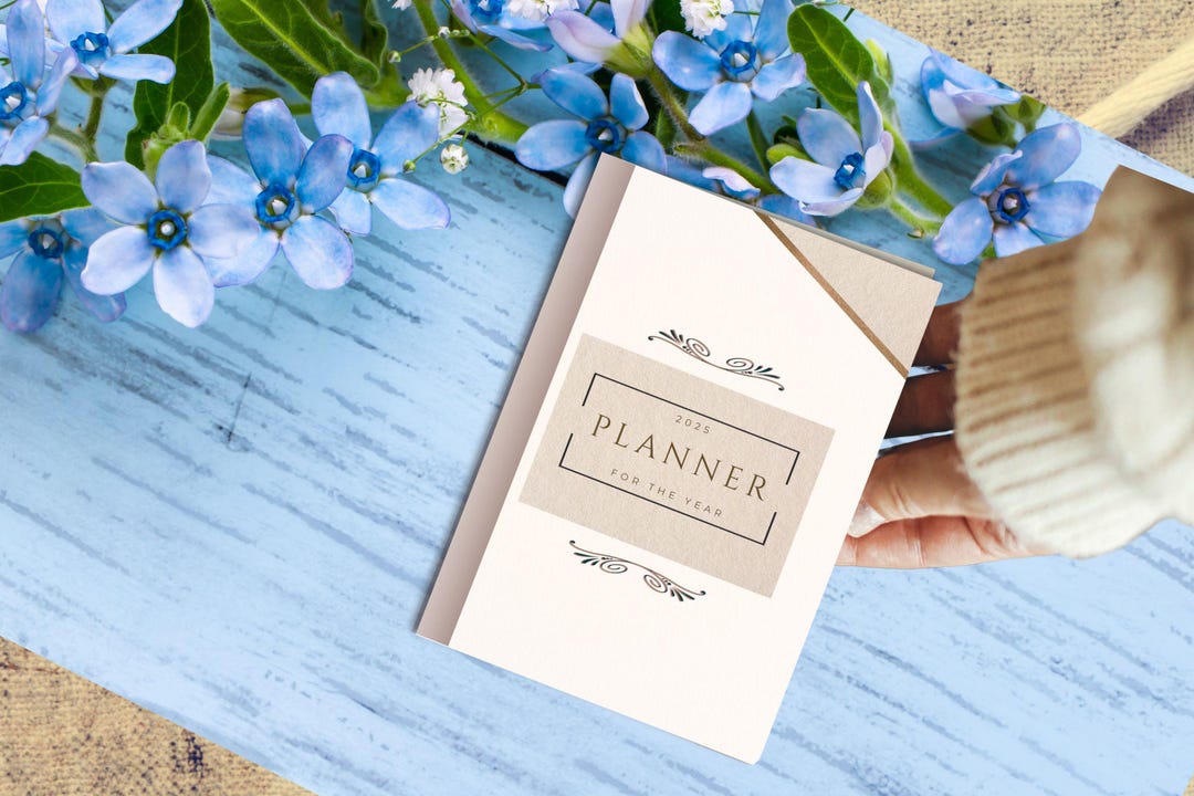 My Personal Planner for the Year | Simple Light Brown | Editable ...