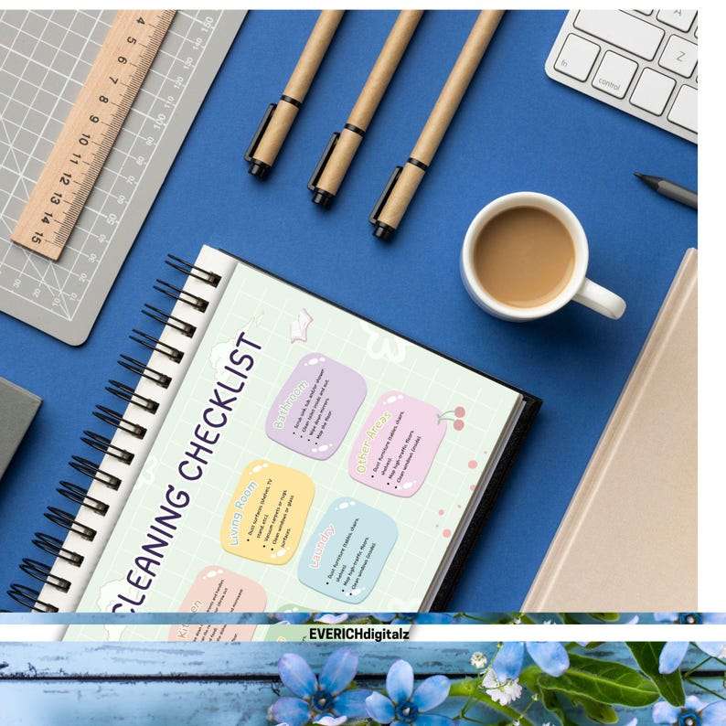 Cleaning Checklist | House Worklist Schedule | Tasks Tracker | Digital ...