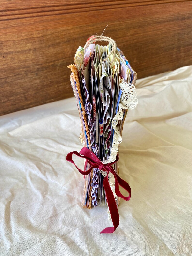 Handmade Junk Journal – Vintage Ruffle & Starfish Charm, Fabric ...