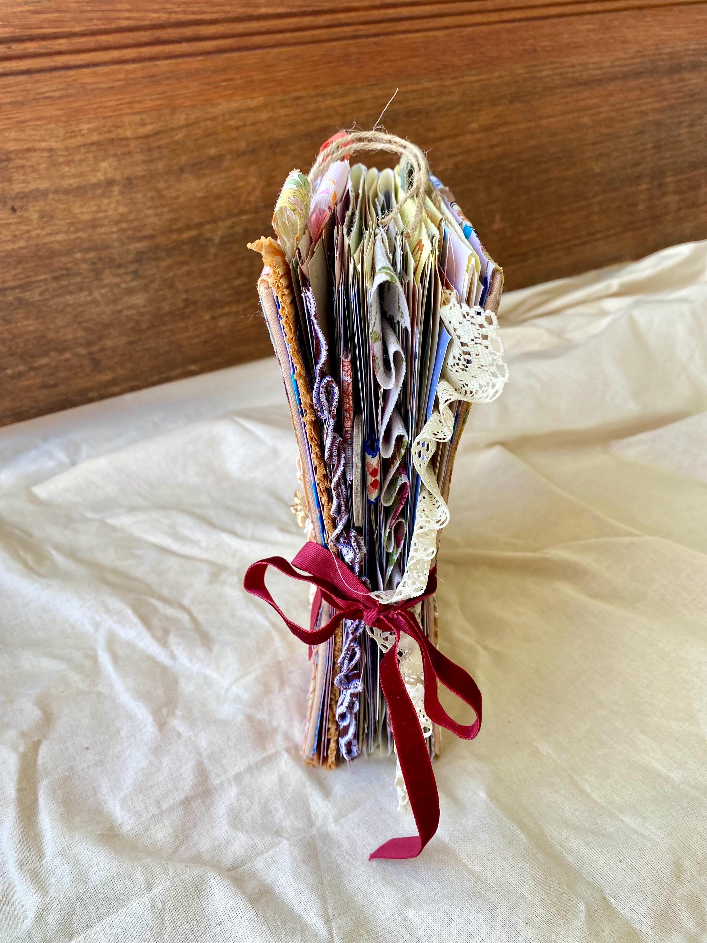 Handmade Junk Journal – Vintage Ruffle & Starfish Charm, Fabric ...