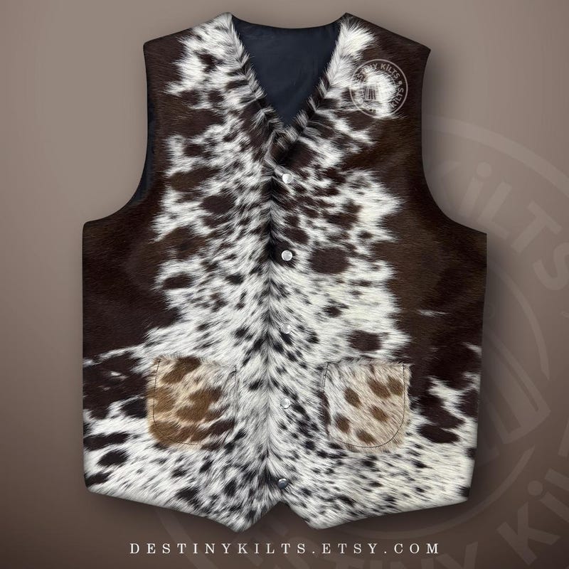 Cow Print Vests - Etsy