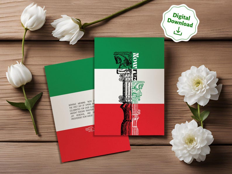 Printable Nowruz Greeting Card,folded Greeting Card, Nowruz Card ...