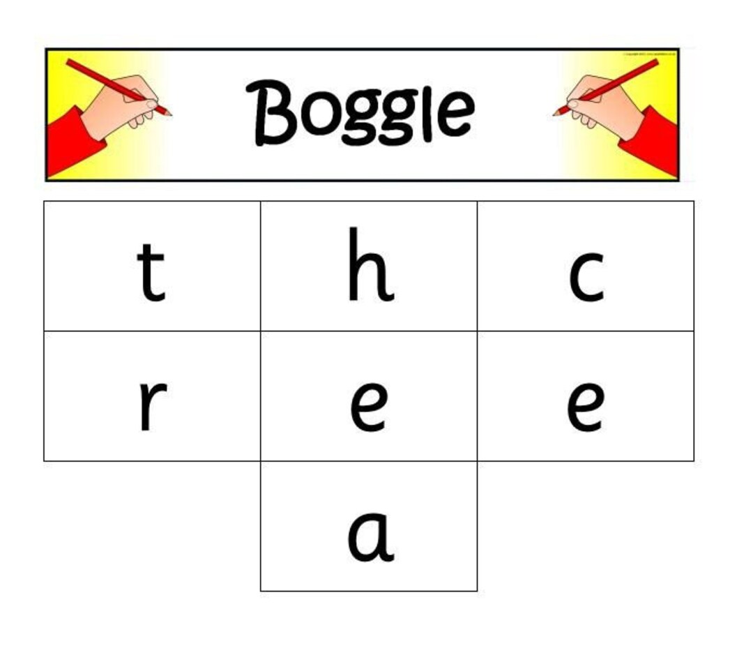 Boggle Word Game Templates - Etsy