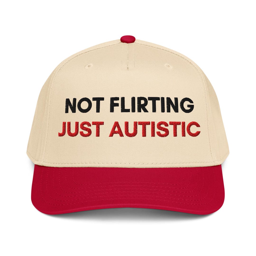 Not Flirting Just Autistic Hat – Embroidered Classic Cap - Etsy