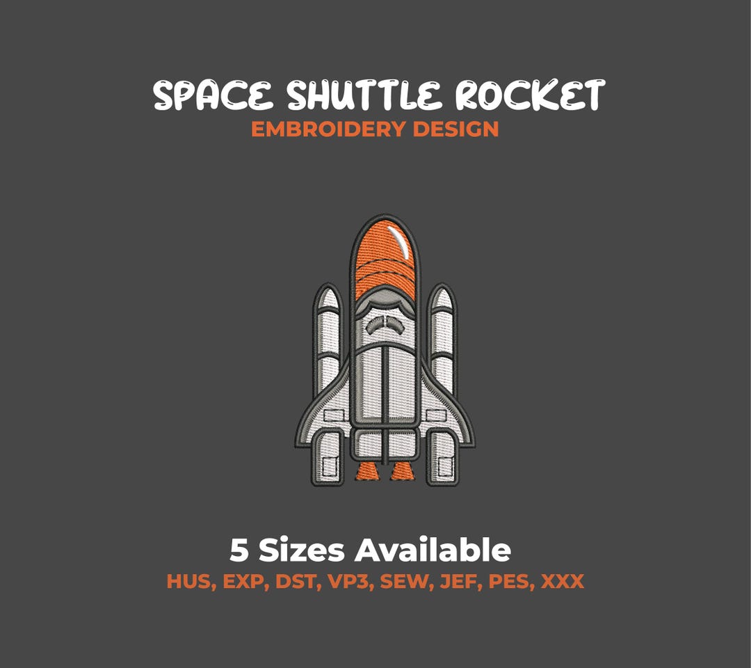 Space Shuttle Rocket Embroidery Design - Etsy