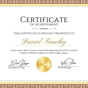 Printable Certificate of Achievement, Award Certificate Template ...