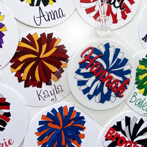 Cheer Team Gifts Cheerleading Bag Tags Pom Pom Tag Dance - Etsy