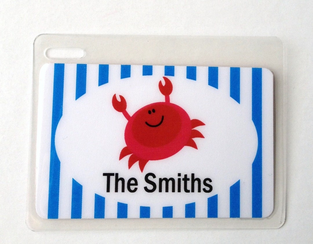 Personalized Kids Bag Tag Beach Bag Tag Kids Luggage Tag Under the Sea ...