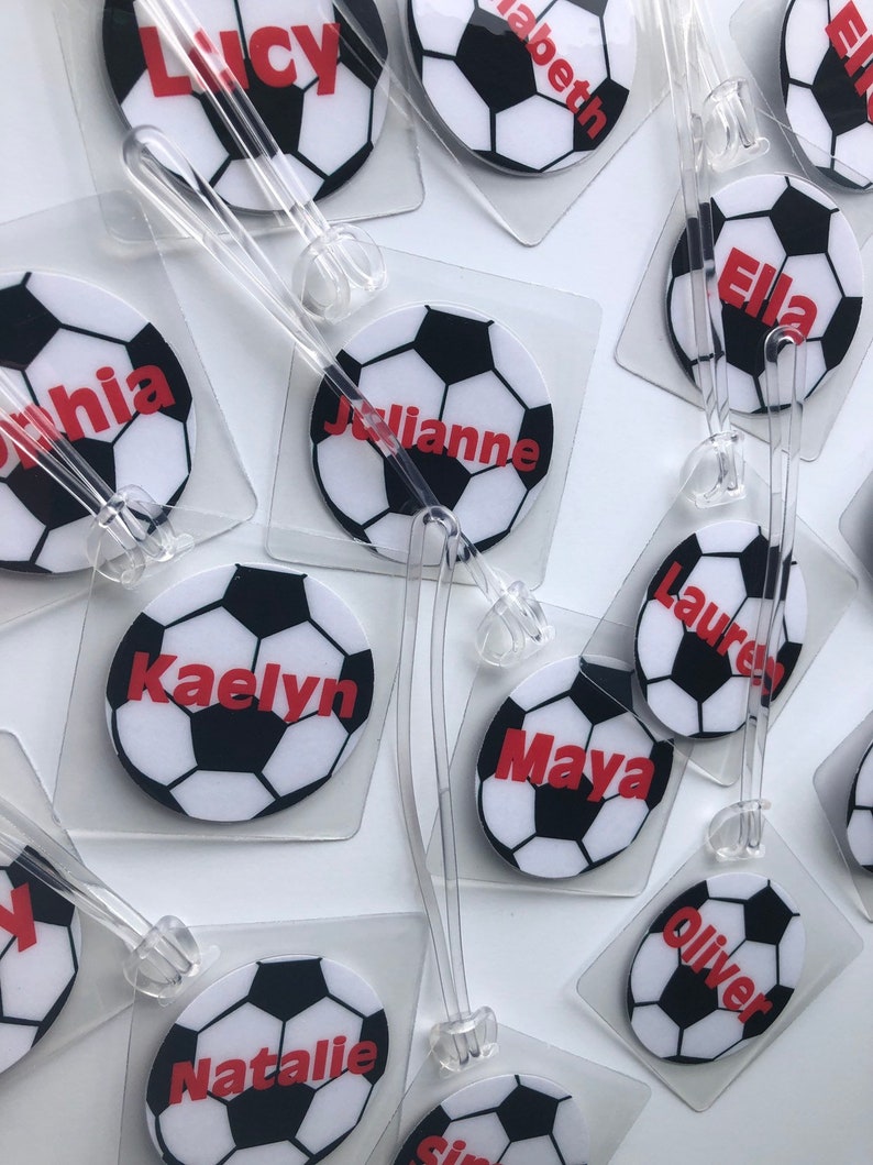 Soccer Gift Gift Personalized Soccer Bag Tag Soccer Party | Etsy