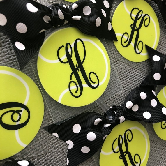 Tennis Bag Tag Tennis Bow Bag Tag Tennis Gift Tennis Team - Etsy