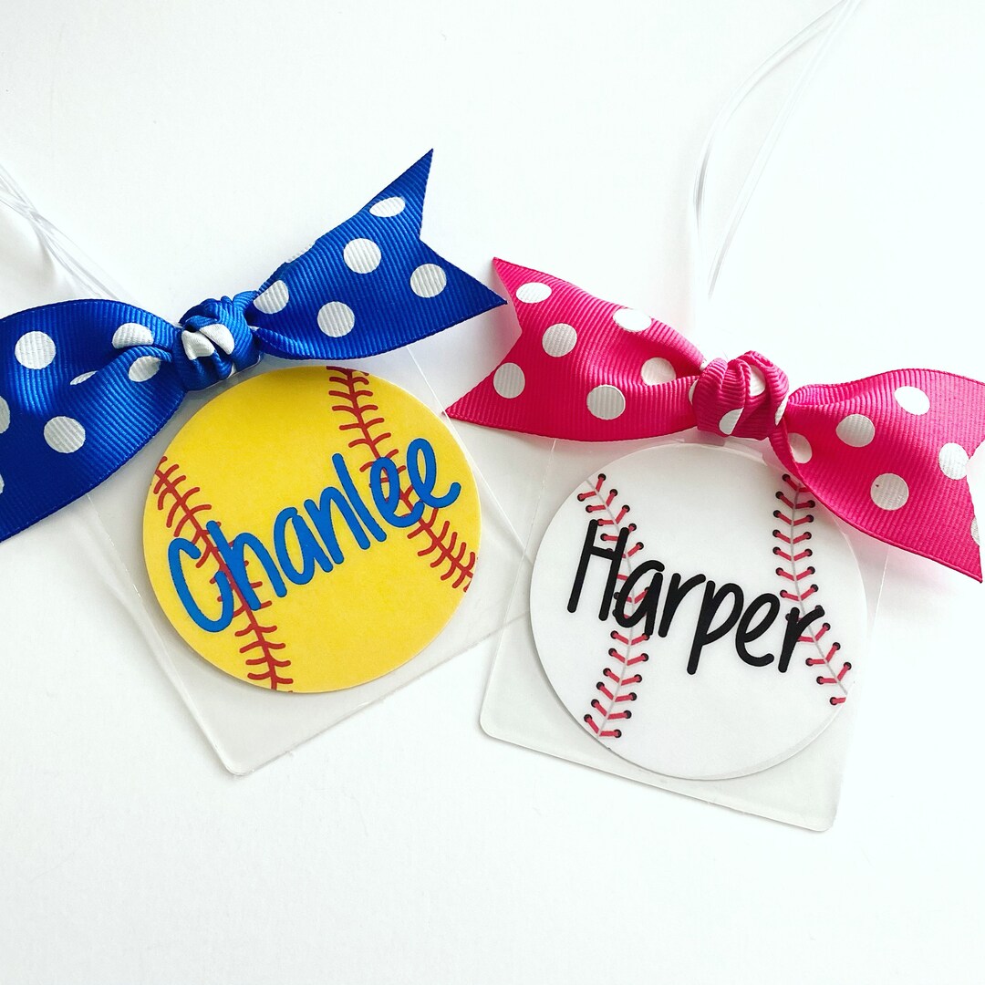 Girls Softball Gifts, Softball Bag Tag - Etsy