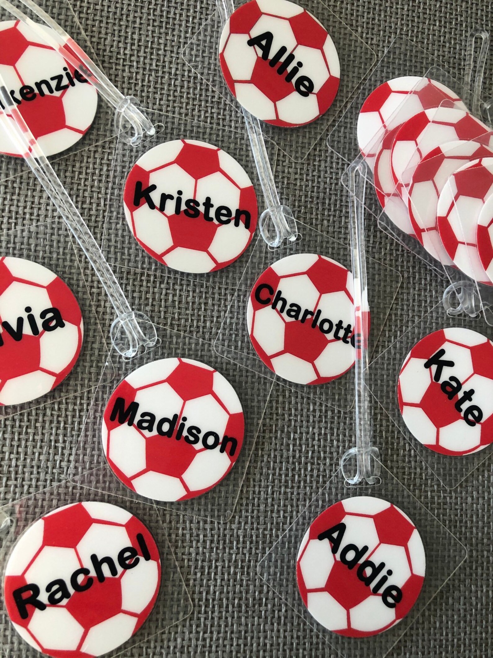 Soccer Bag Tag Soccer Team Party Soccer Gift Soccer Coach Soccer Party ...