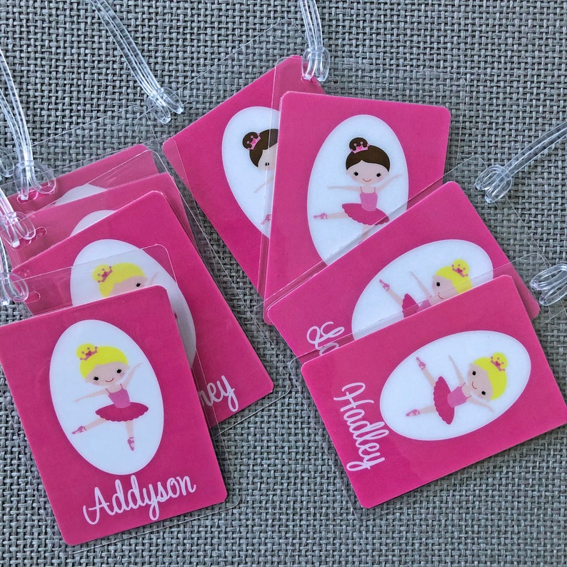 Ballet Bag Tag, Ballet Party Favor, Dance Bag Tag, Dance Recital Gift ...