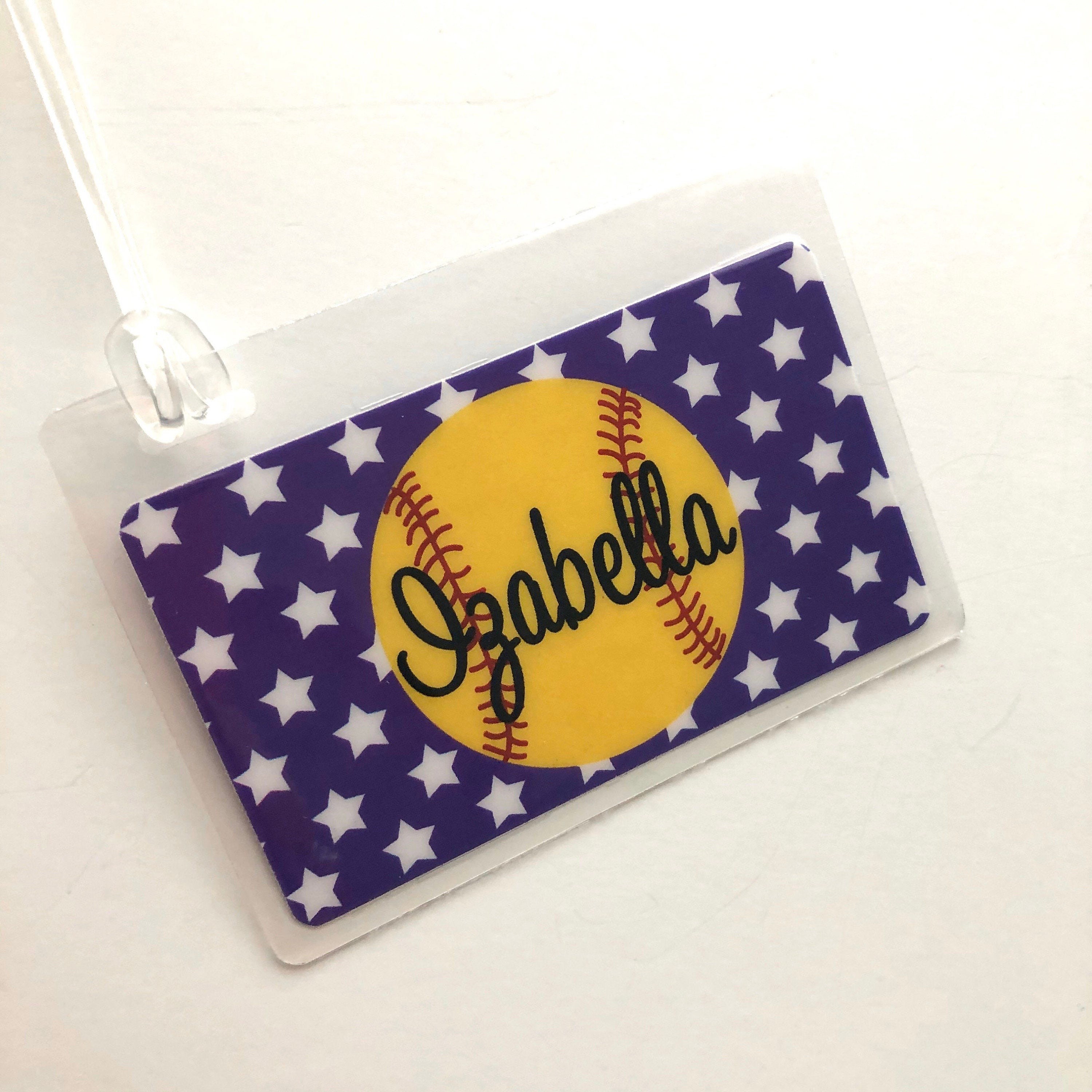 Softball Bag Tag, Softball Gift - Etsy