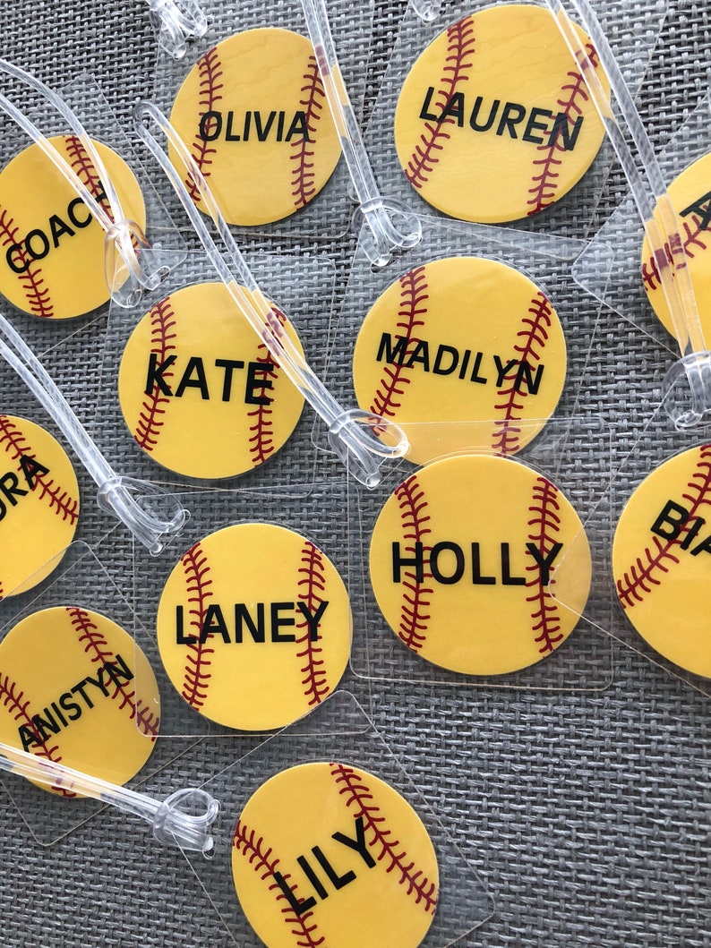 Softball Bag Tag Softball Mom Gift Softball Coach Gift | Etsy