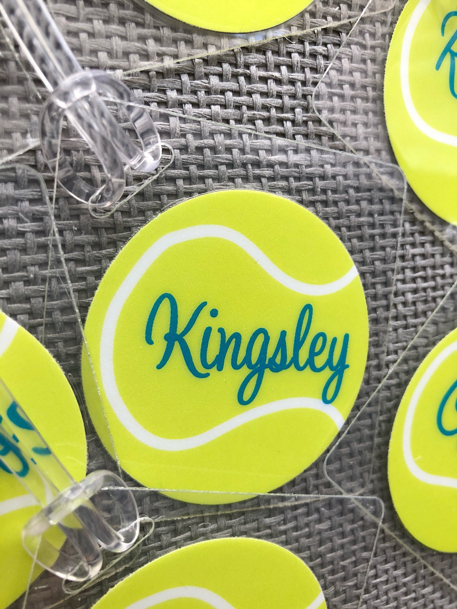 Tennis Bag Tag Tennis Name Tag Kids Bag Tag Tennis Party - Etsy
