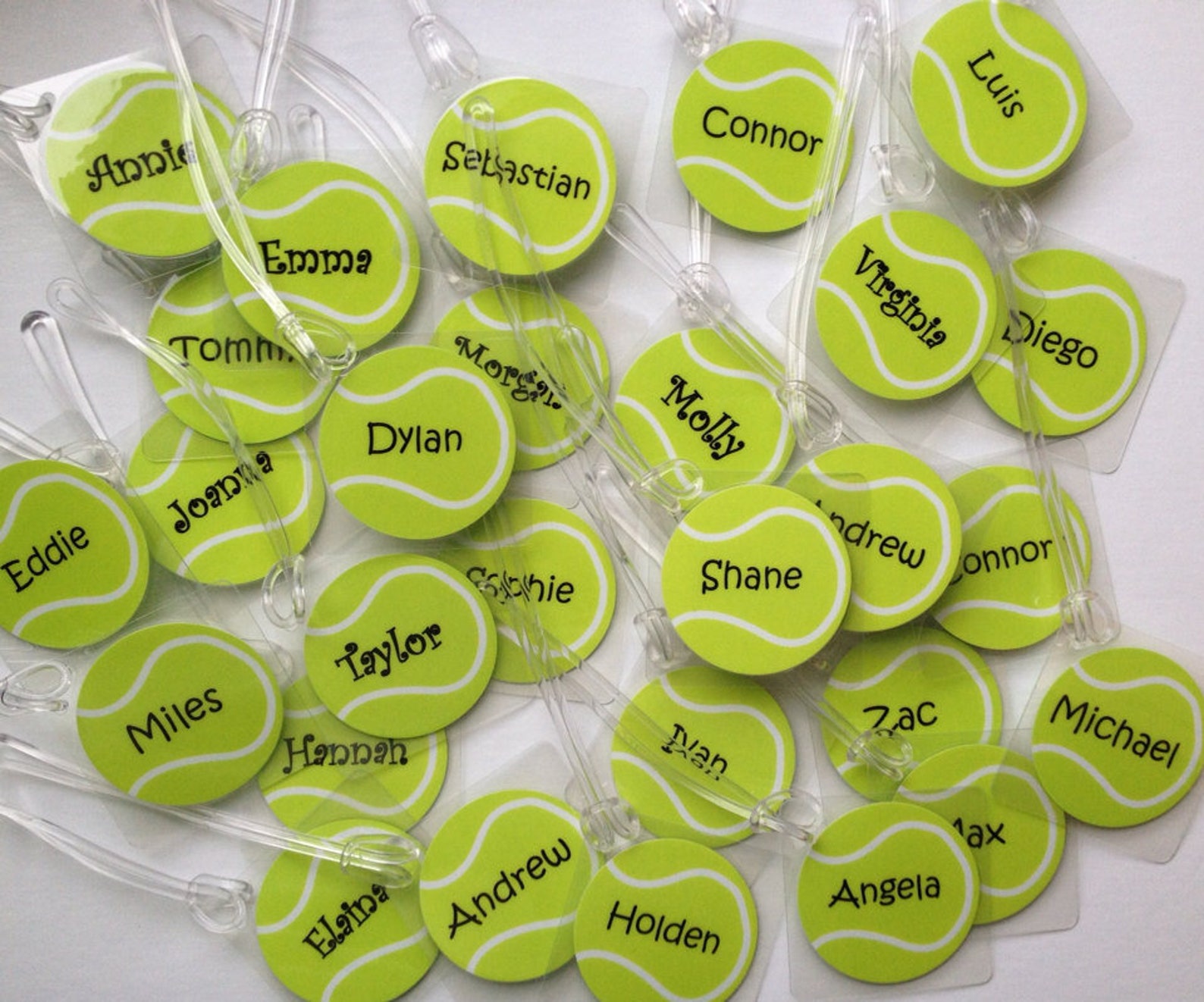Tennis Bag Tag Tennis Team Tags Bulk Order of 8 - Etsy