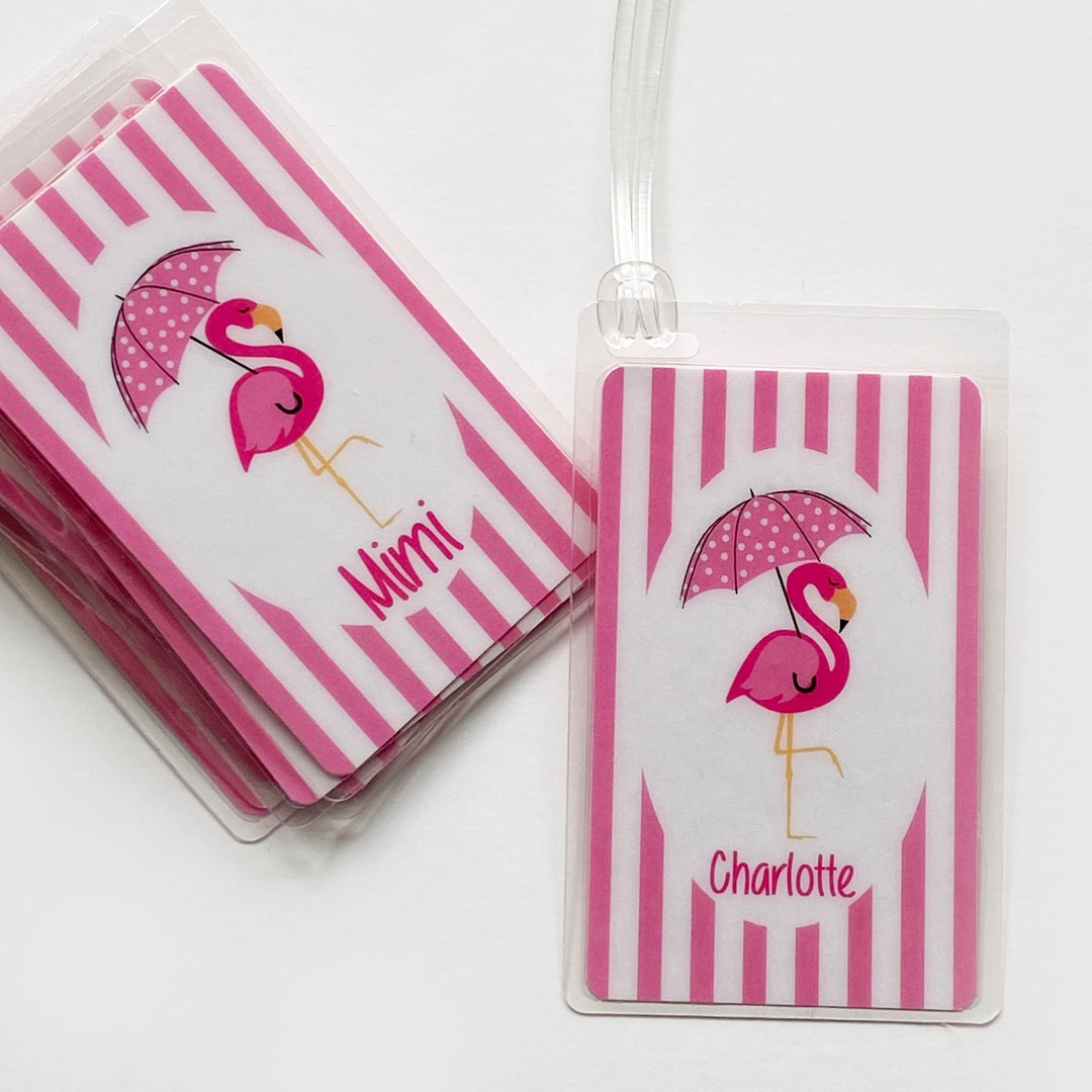 Flamingo Bag Tag, Personalized Bag Tag, Luggage Tag - Etsy