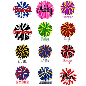 Cheerleading Bag Tags | Pom Pom Tag | Dance Team Tags | Cheerleader ...