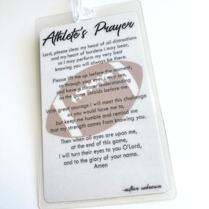 Football Gifts, Football Prayer Bag Tags, Athlete Prayer for Christian ...