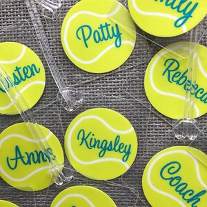 Tennis Bag Tag | Tennis Name Tag | Kids Bag Tag | Tennis Party Favor ...