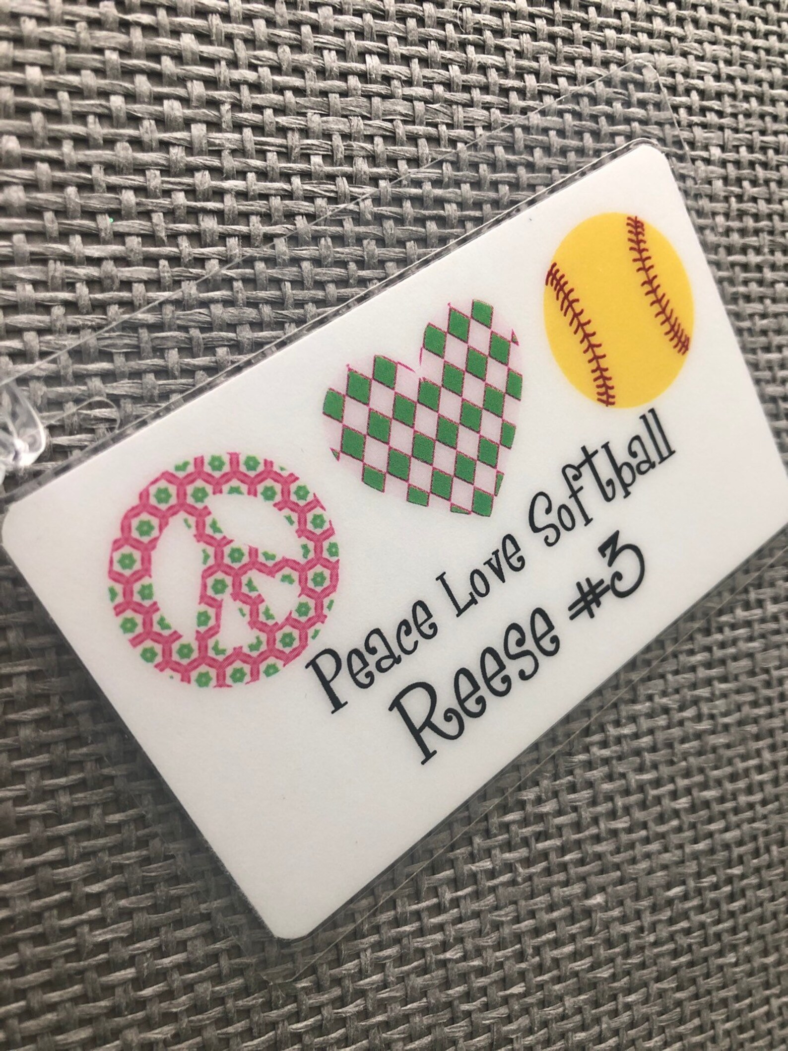 Softball Bag Tag Softball Party Favor Softball Girl Gift - Etsy