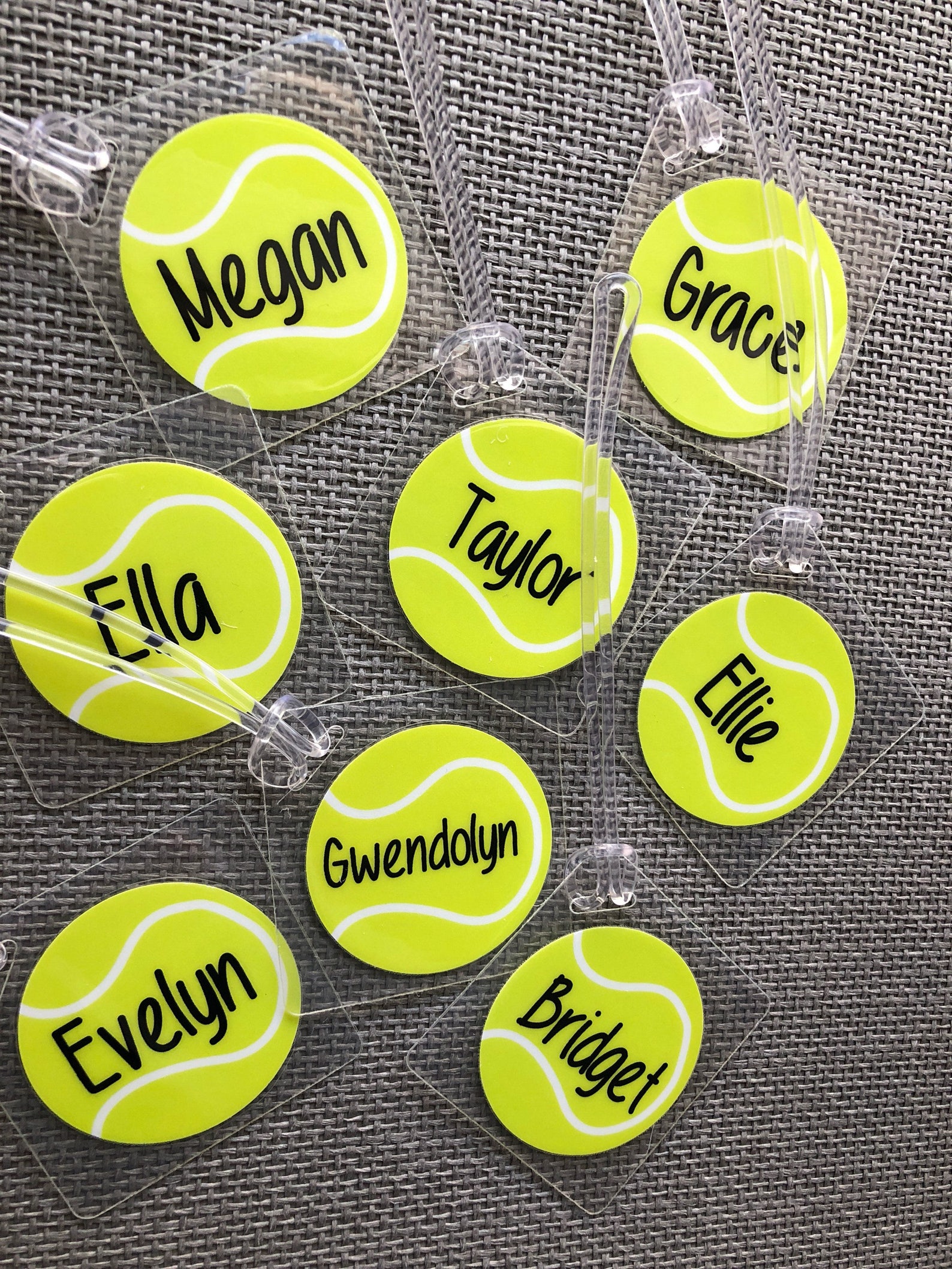Tennis Bag Tag Tennis Name Tag Kids Bag Tag Tennis Party - Etsy