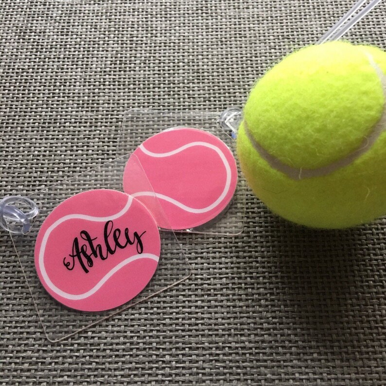 Tennis Racket Bag Tag Tennis Ball Bag Tag Tennis Gift Tennis Gift Tag ...