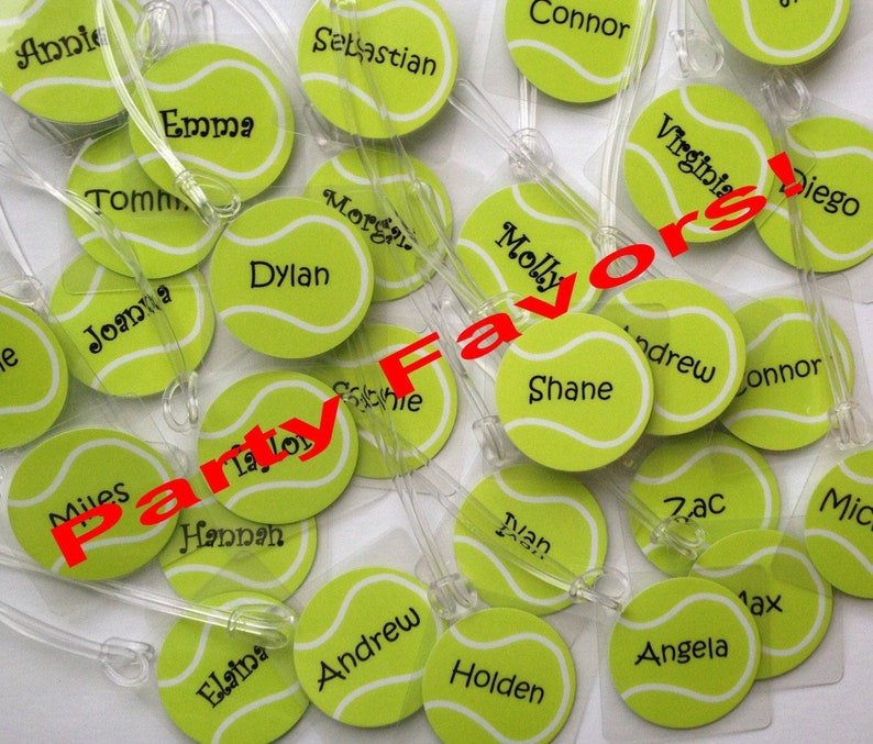 Tennis Racket Bag Tag Tennis Ball Bag Tag Tennis Gift Tennis Gift Tag ...