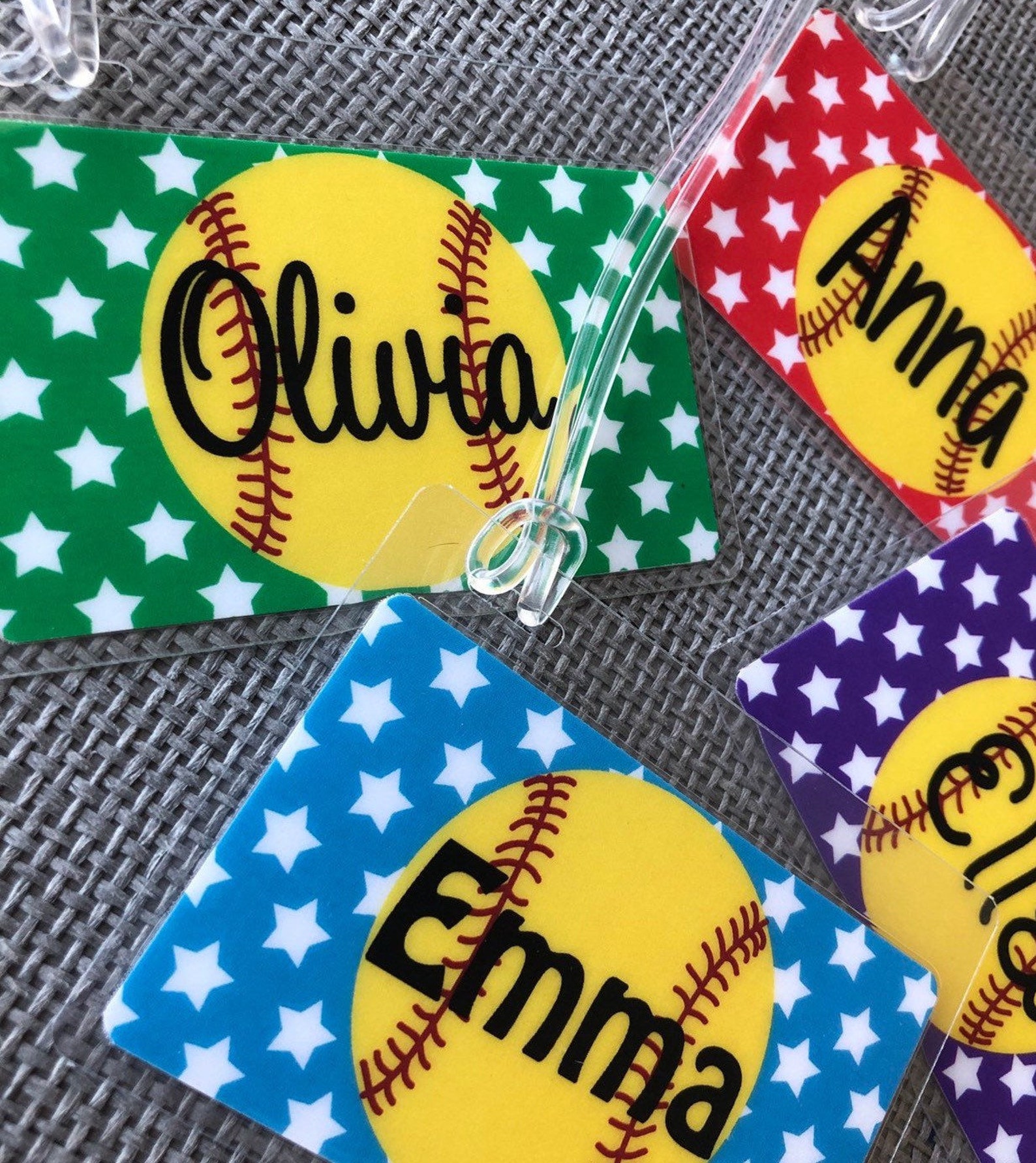 Softball Bag Tag, Softball Gift - Etsy