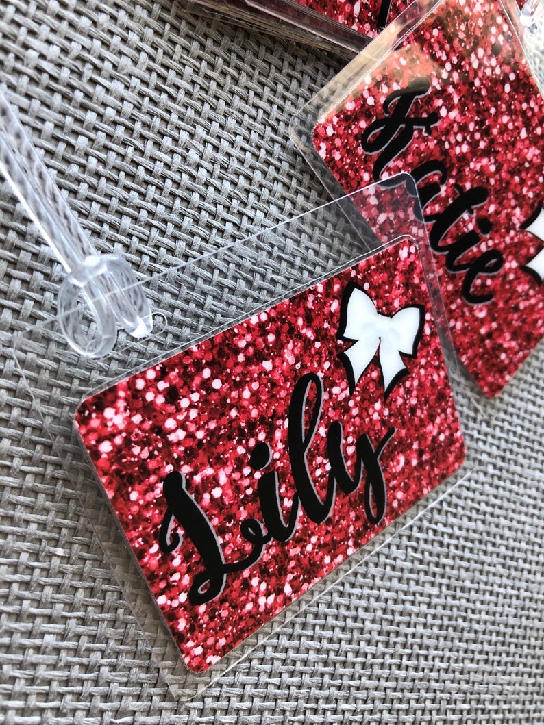 Competition Cheer Bag Tag Cheer Team Gift Personalized Cheerleader Gift ...