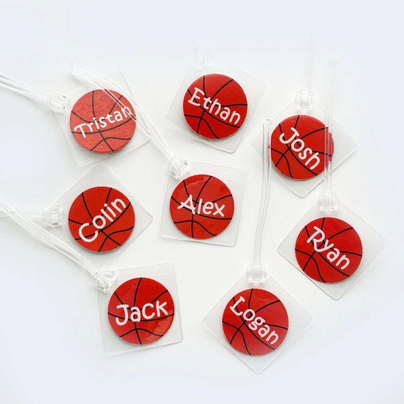 Basketball Bag Tags Basketball Gift Tags for Basketball Team - Etsy