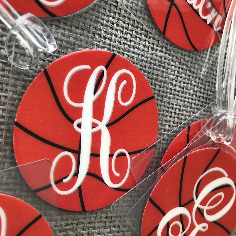 Basketball Bag Tags Basketball Gift Tags for Basketball Team - Etsy