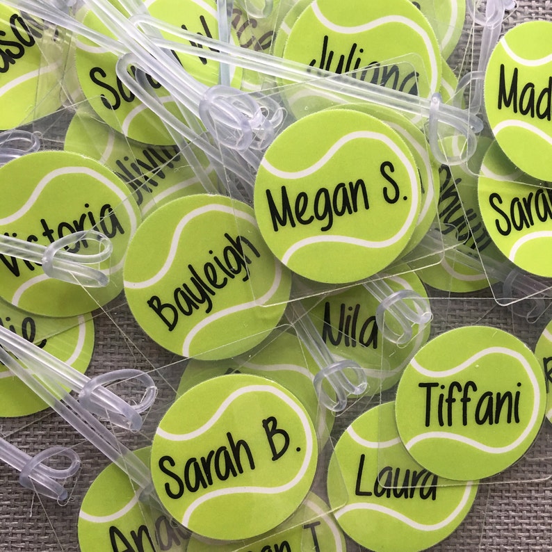 Tennis Bag Tag, Tennis Team Tags - Bulk Order of 8+ - Etsy