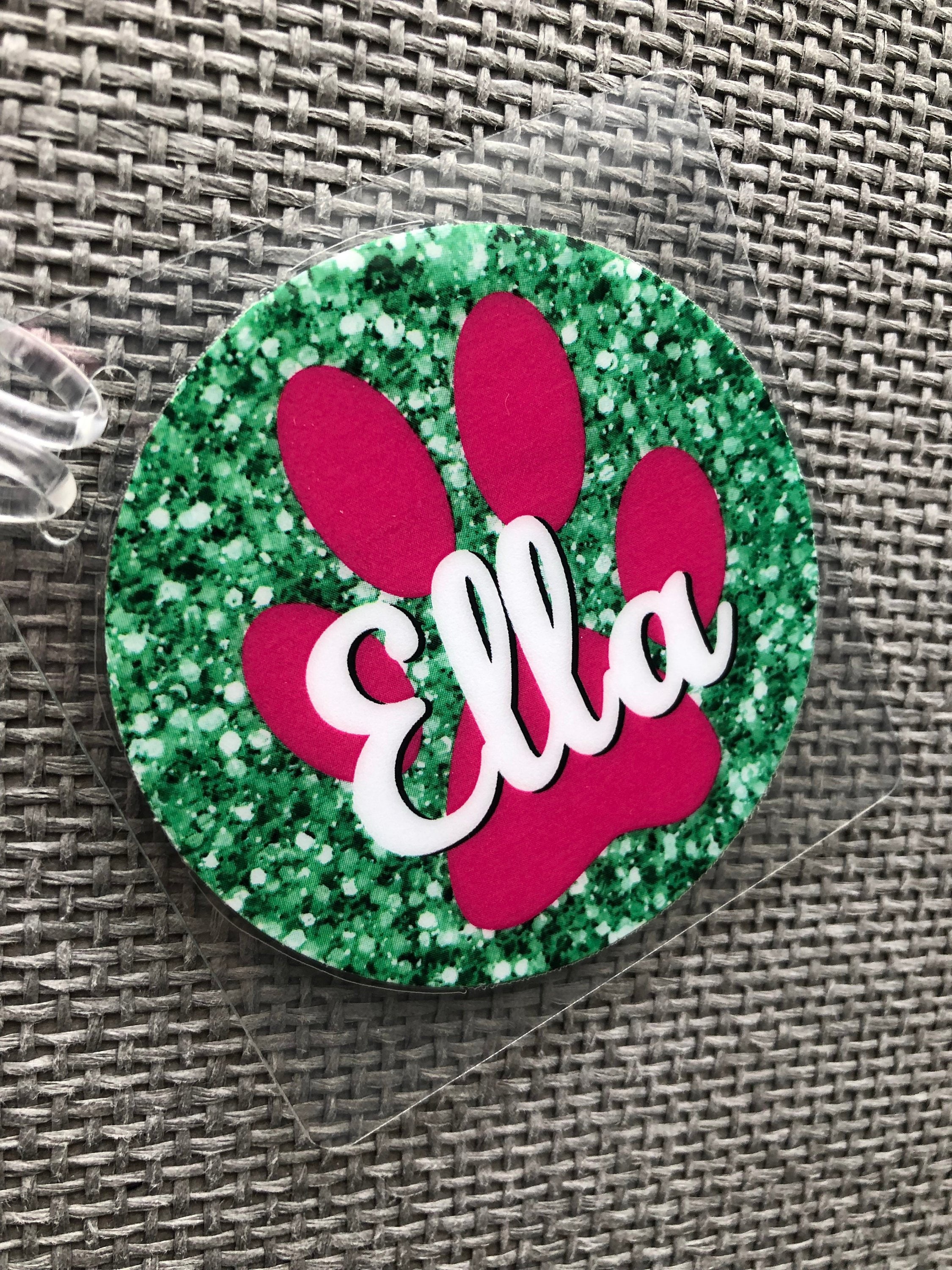 Paw Print Bag Tag Paw Print Gift Pawprint Bag Tag Team Bag | Etsy