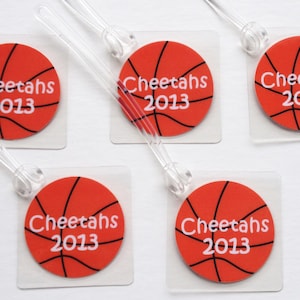 Basketball Bag Tags Set Basketball Team Bag Tags Basketball Gifts ...