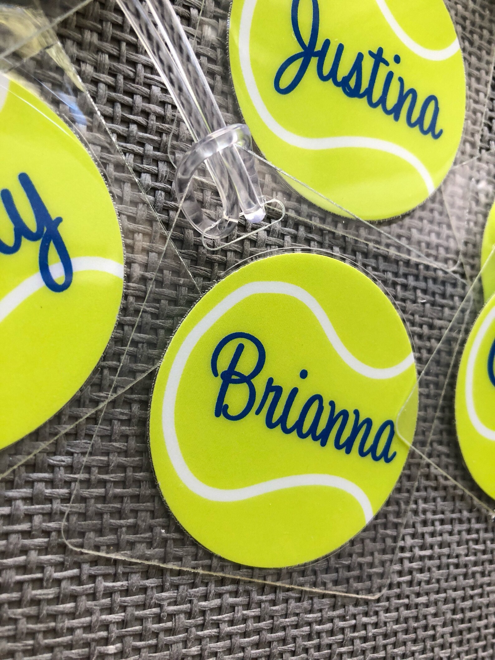 Tennis Bag Tag Tennis Name Tag Kids Bag Tag Tennis Party - Etsy