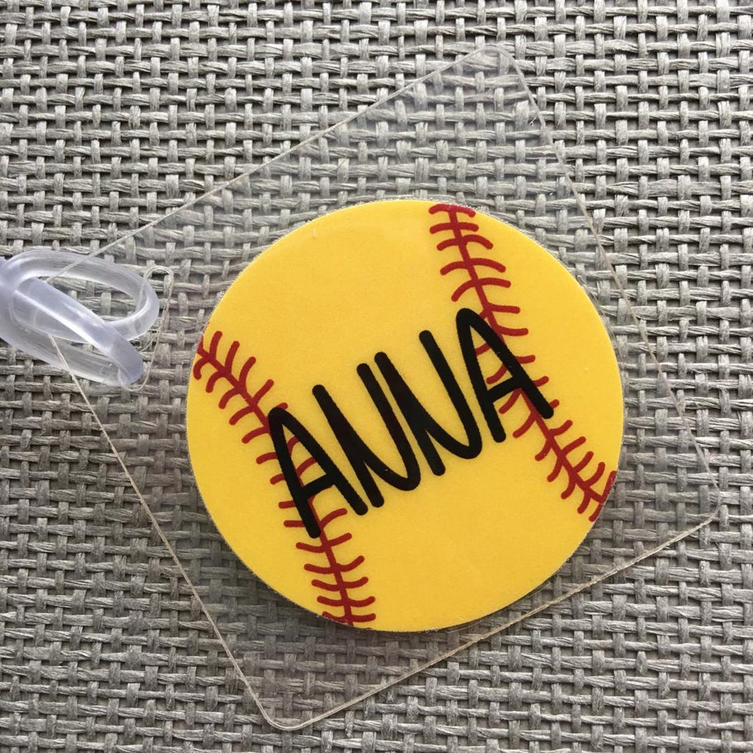 Softball Bag Tag | Team Name Tags for Bat Bags | Softball Mom Gift ...