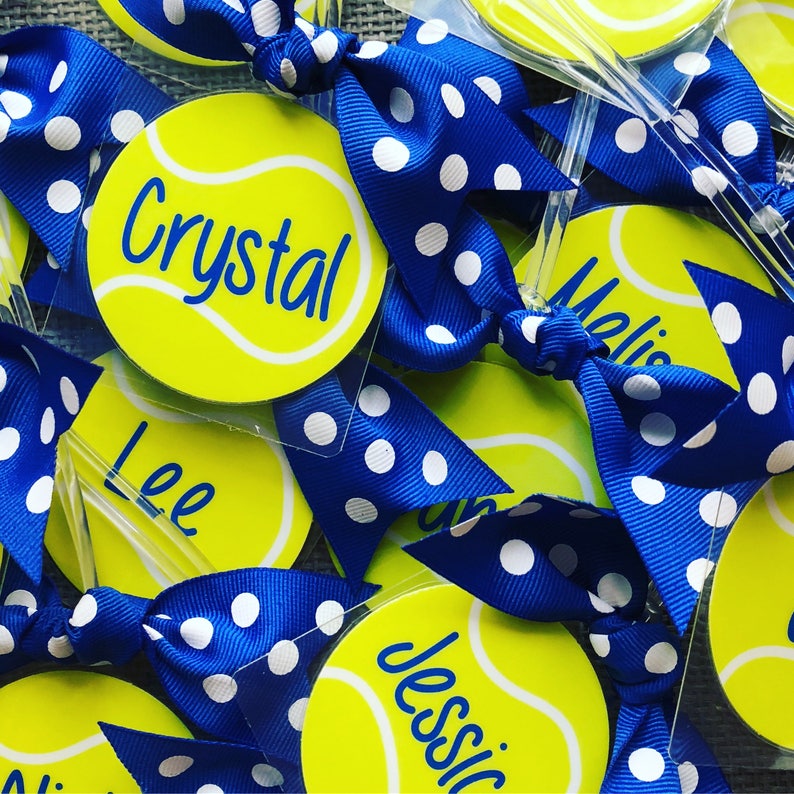 Personalized Tennis Ribbon Bag Name Tag, Team Gift for Tennis - Etsy