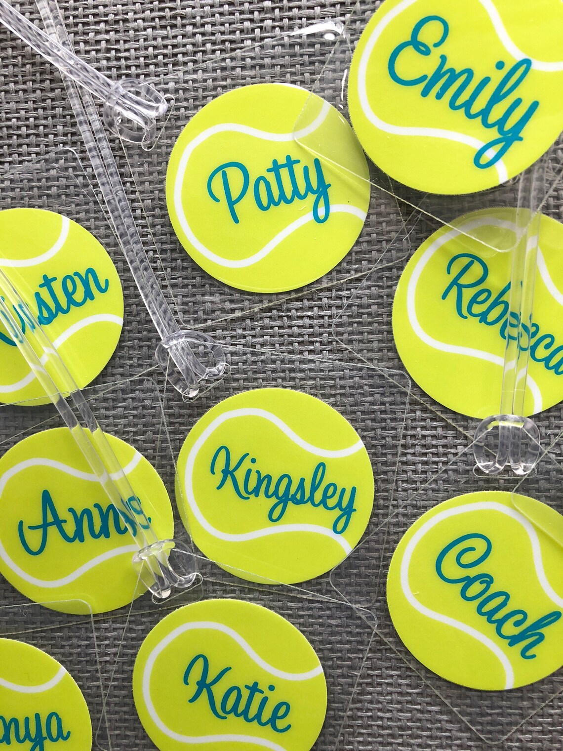 Tennis Bag Tag | Tennis Name Tag | Kids Bag Tag | Tennis Party Favor ...