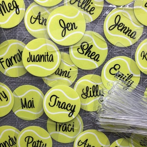 Tennis Bag Tag | Tennis Name Tag | Kids Bag Tag | Tennis Party Favor ...