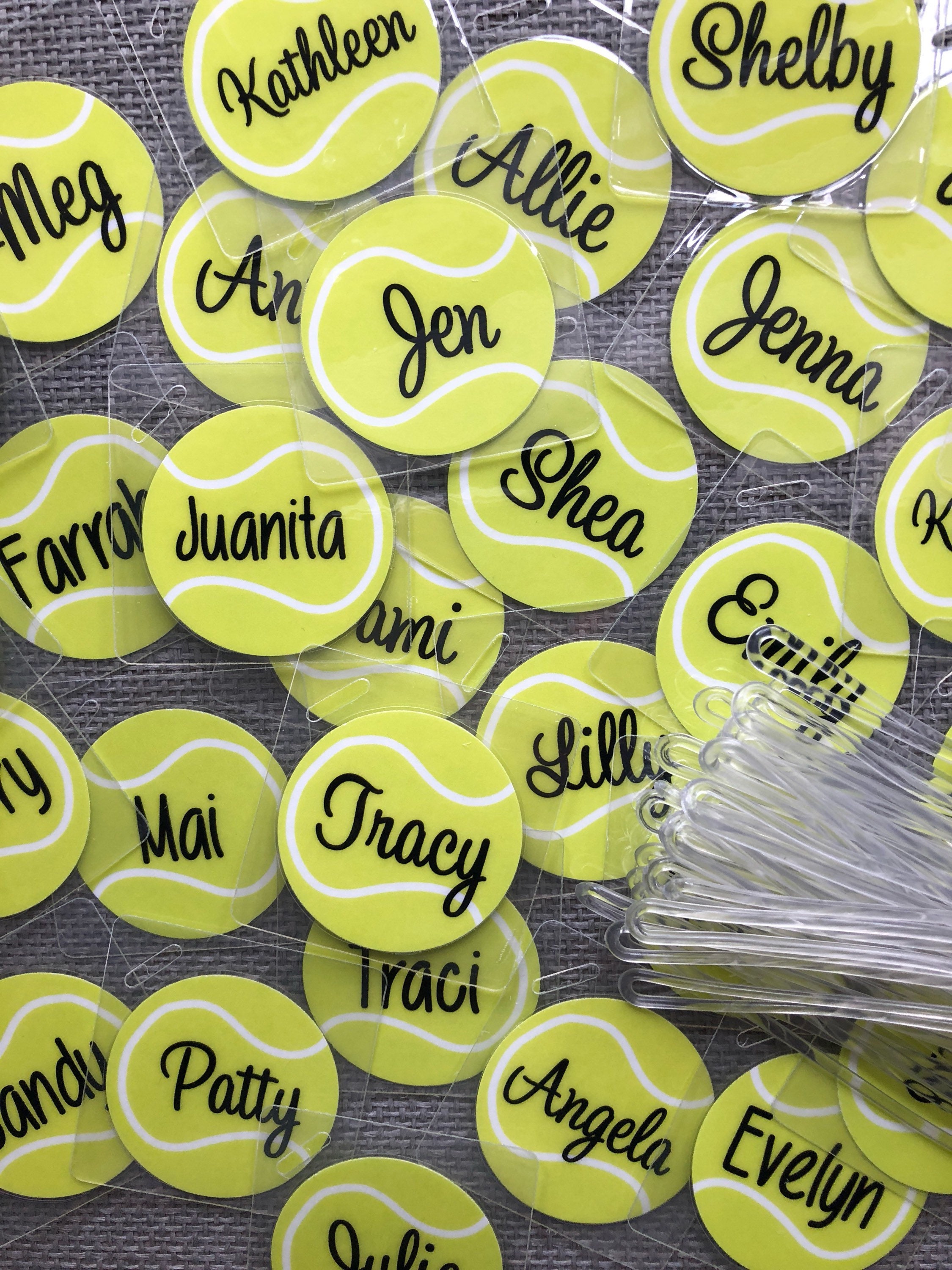 Personalized Tennis Ball Bag Tag | Kids Sports Gift - Etsy