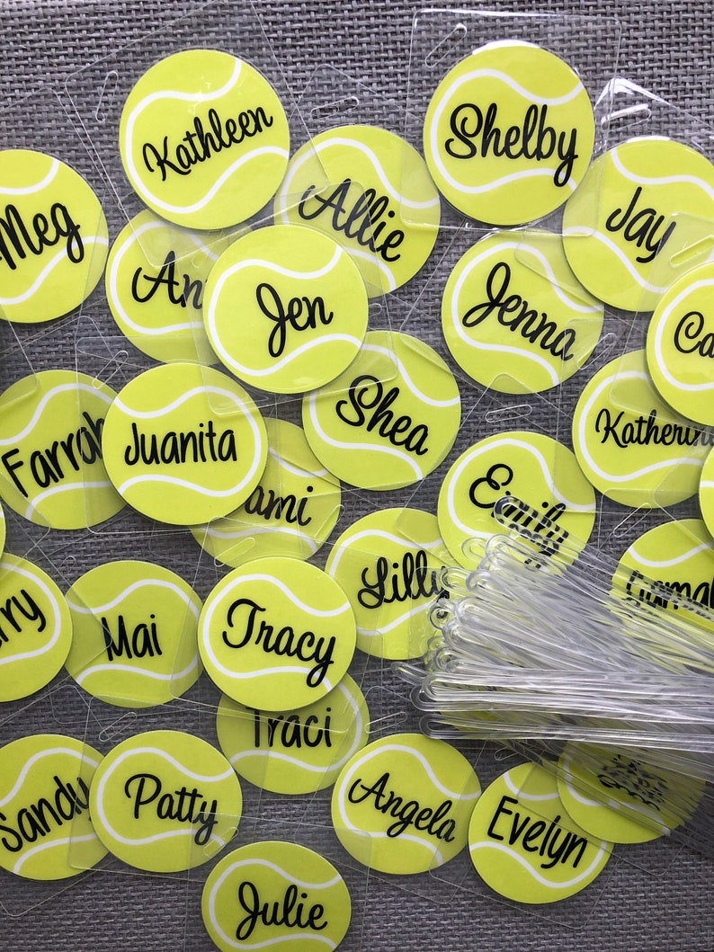 Tennis Team Bag Tags - Etsy