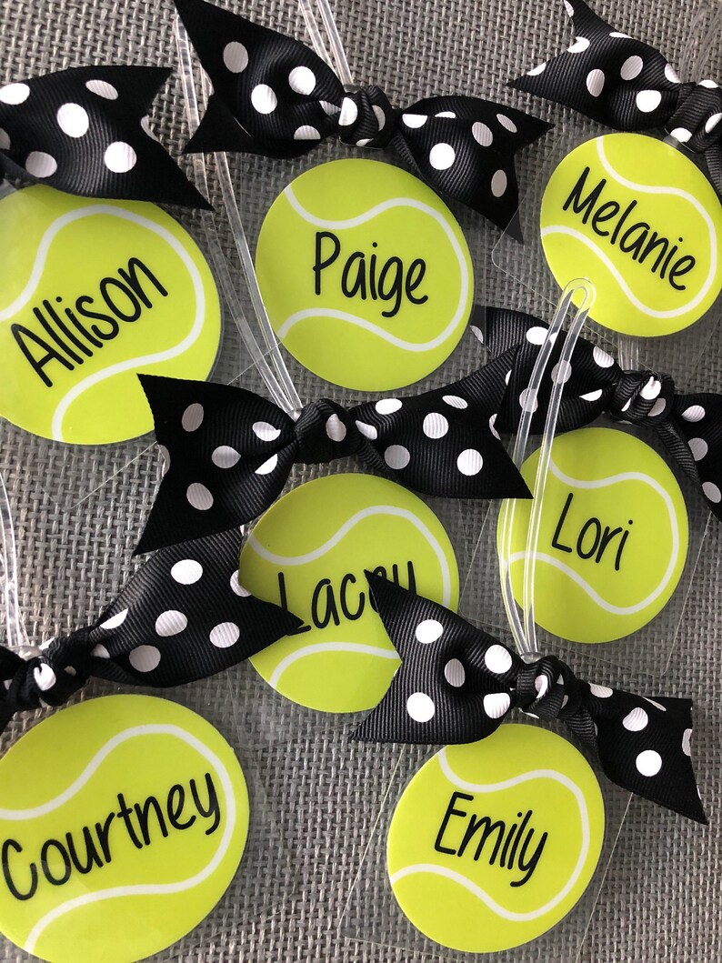 Tennis Bag Tag Tennis Gift Tennis Team Bag Tags - Etsy